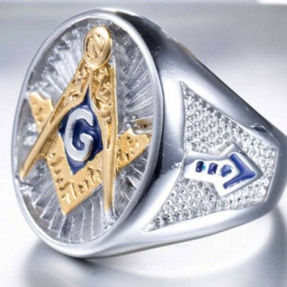 Masonic Ring | Accessories | Masonic Ring Square G Pillars Freemason ...